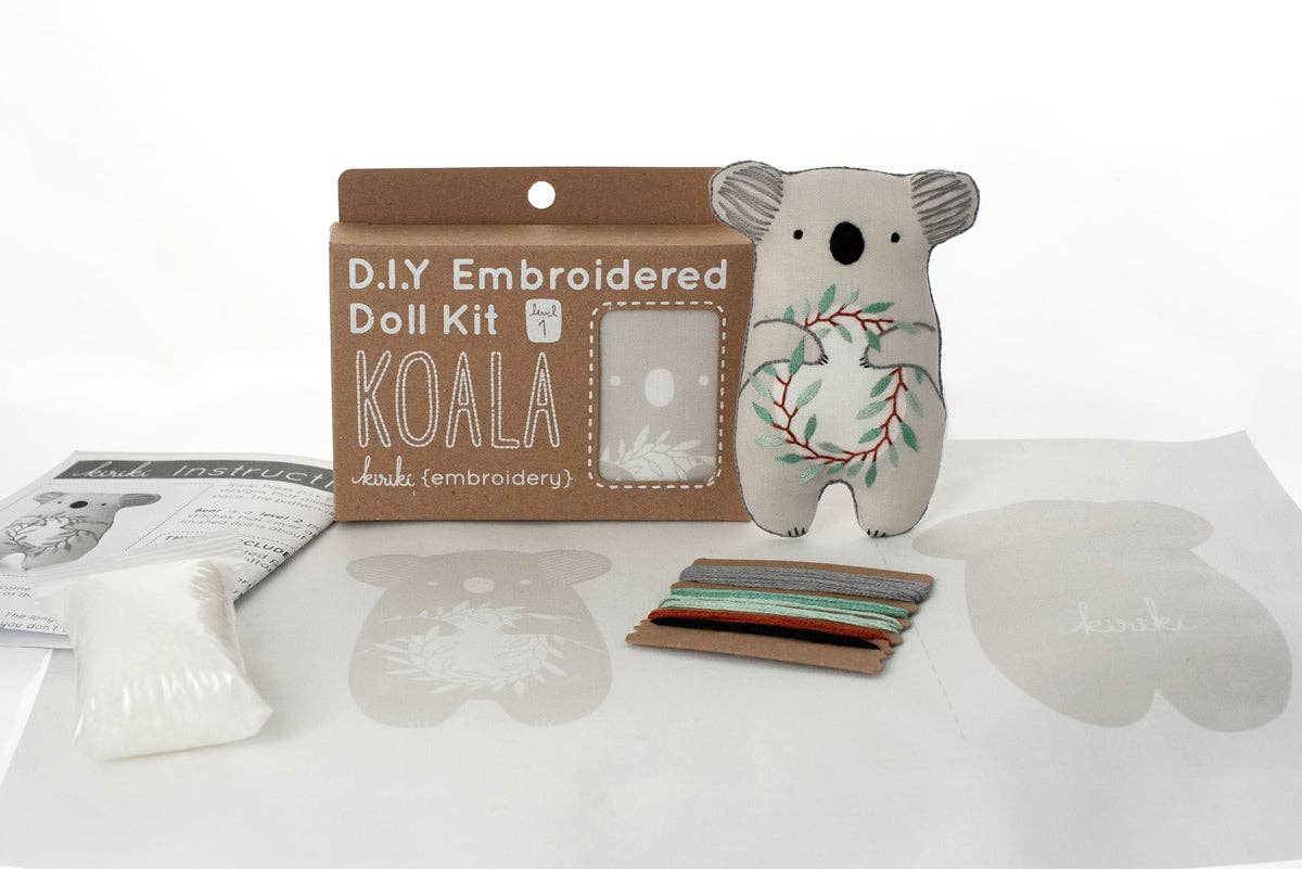 Kiriki Press Koala Embroidery Kit – thread